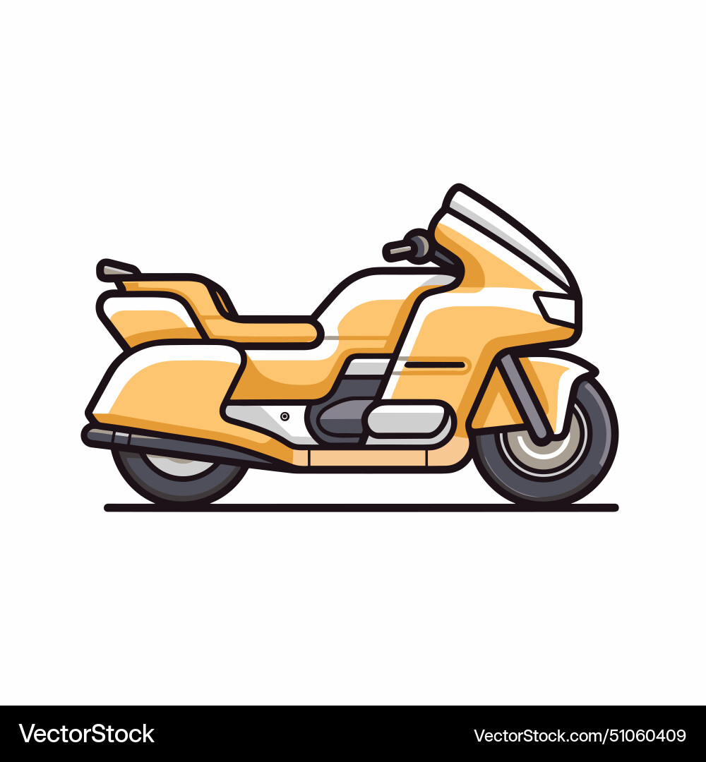 Motor bike isolated Royalty Free Vector Image - VectorStock