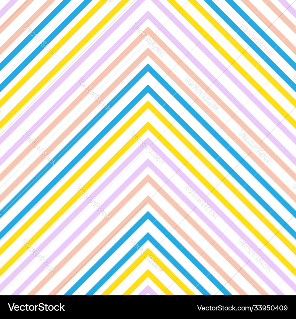 Rainbow chevron diagonal stripes seamless pattern Vector Image