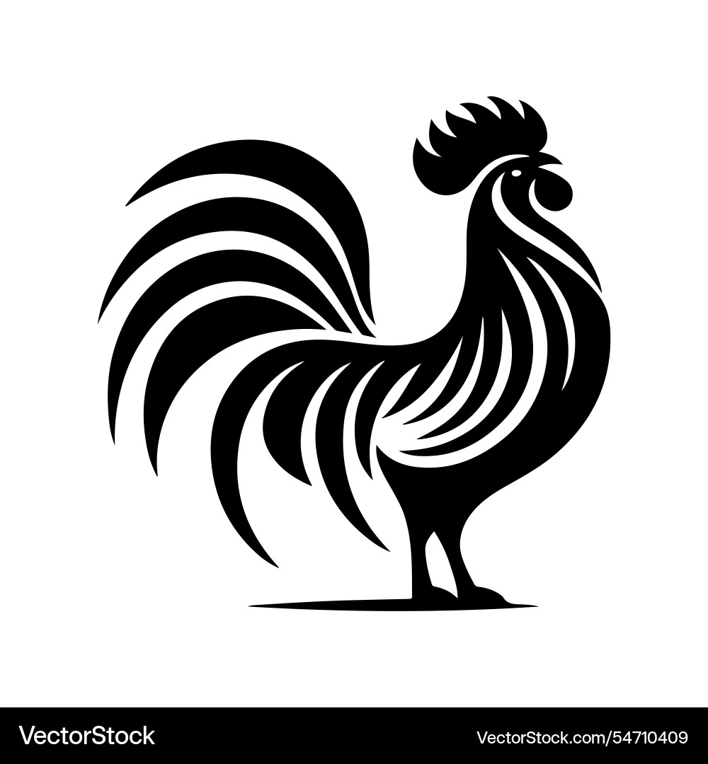 Rooster silhouette Royalty Free Vector Image - VectorStock