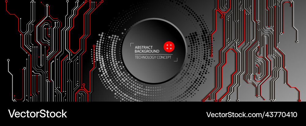 Abstract technology circuit board communication Vector Image
