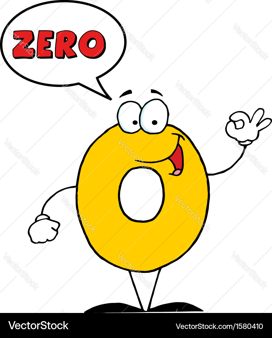 Cartoon digits Royalty Free Vector Image - VectorStock