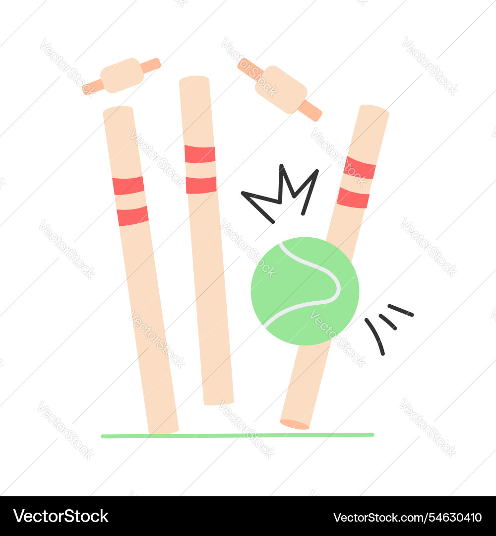 Cricket stumps Royalty Free Vector Image - VectorStock