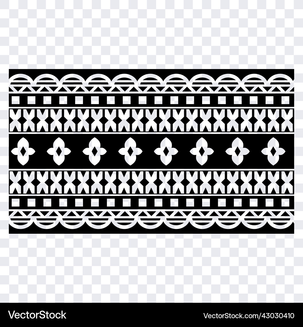 Fijian seamless border design Royalty Free Vector Image