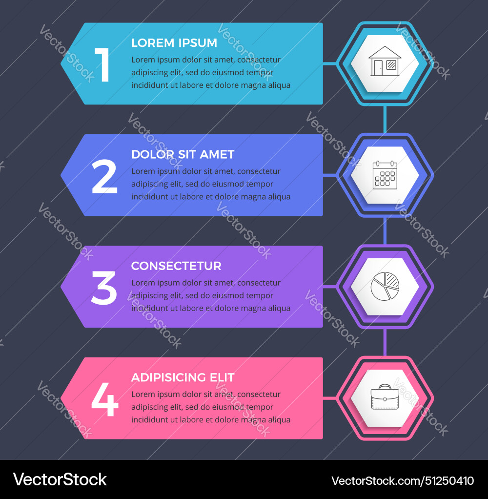 Infographic template - 4 options Royalty Free Vector Image