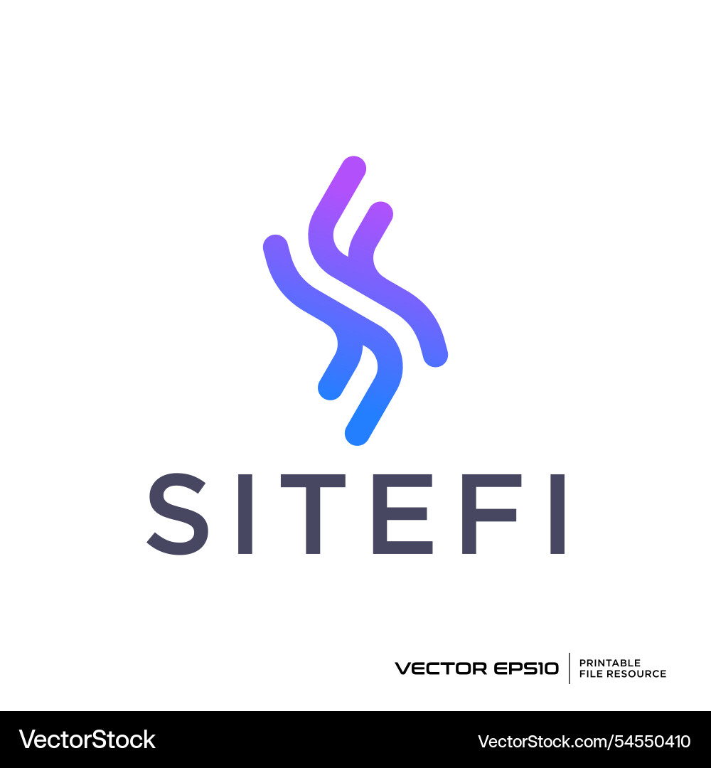Letter s f logo Royalty Free Vector Image - VectorStock