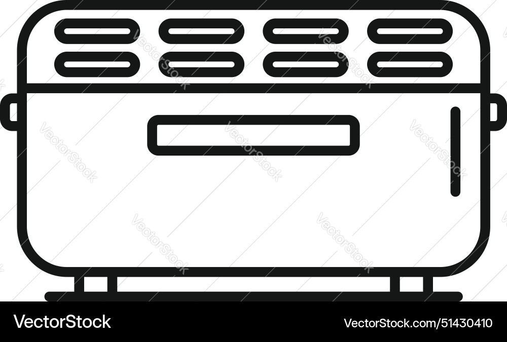 Modern toaster line art Royalty Free Vector Image