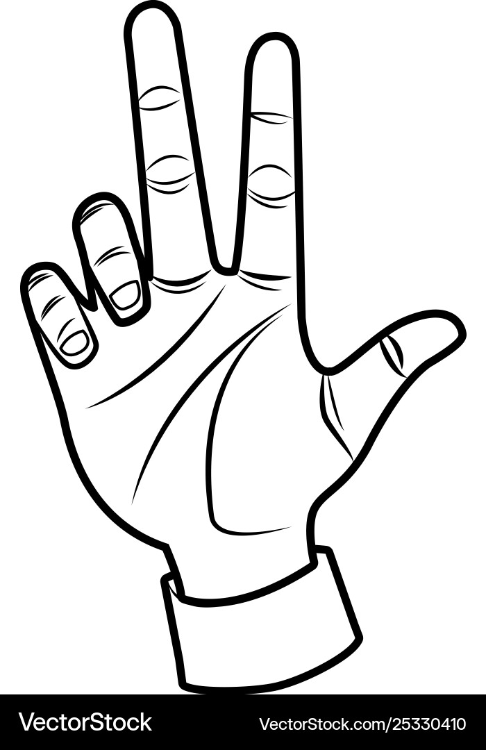 Pop art hand cartoon Royalty Free Vector Image