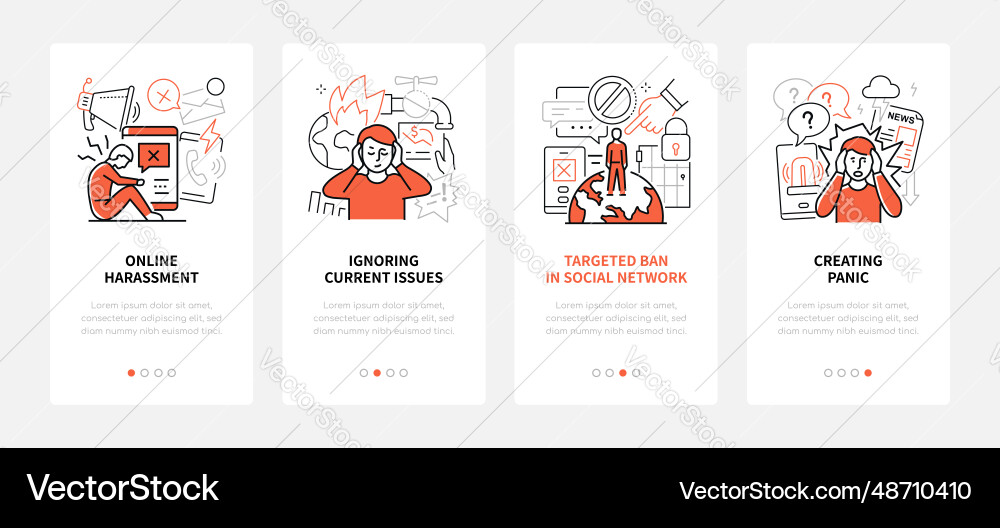 Social networks and emotions - line design style Vector Image