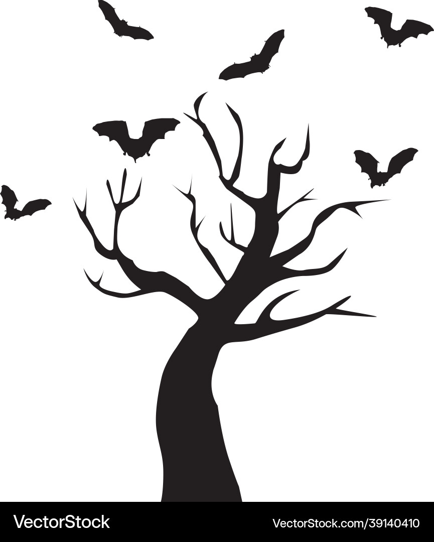 Spooky tree Royalty Free Vector Image - VectorStock