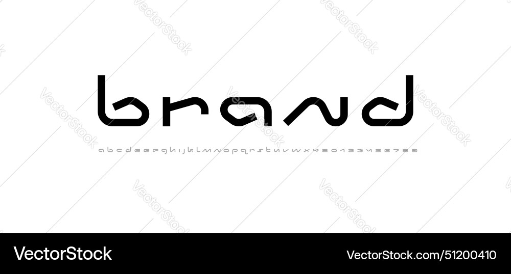 Technical wide future font digital cyber alphabet Vector Image