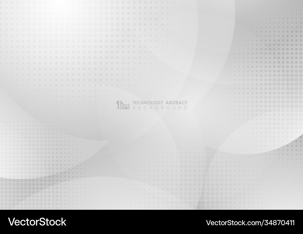 Abstract circle white and gray gradient design Vector Image