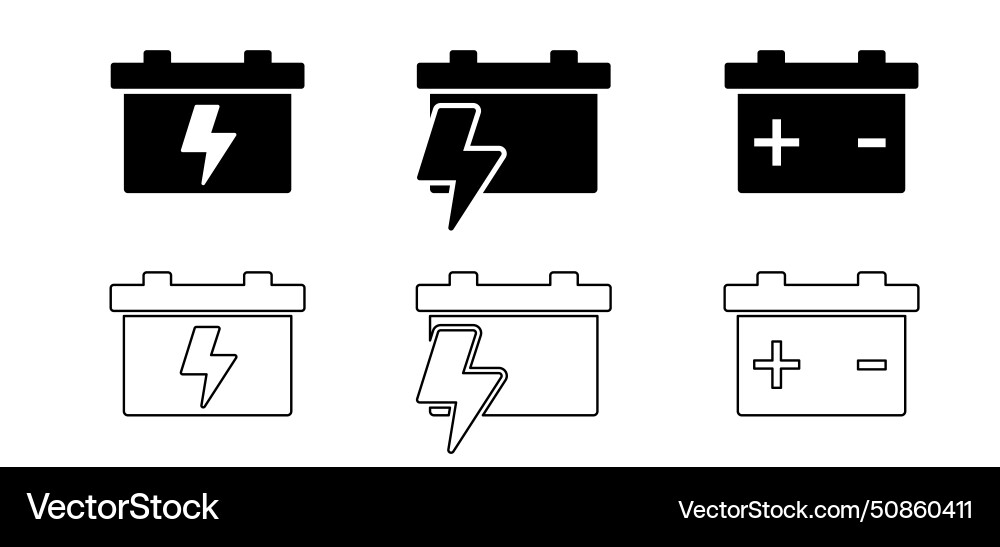 Auto car battery electric lithium pack Royalty Free Vector