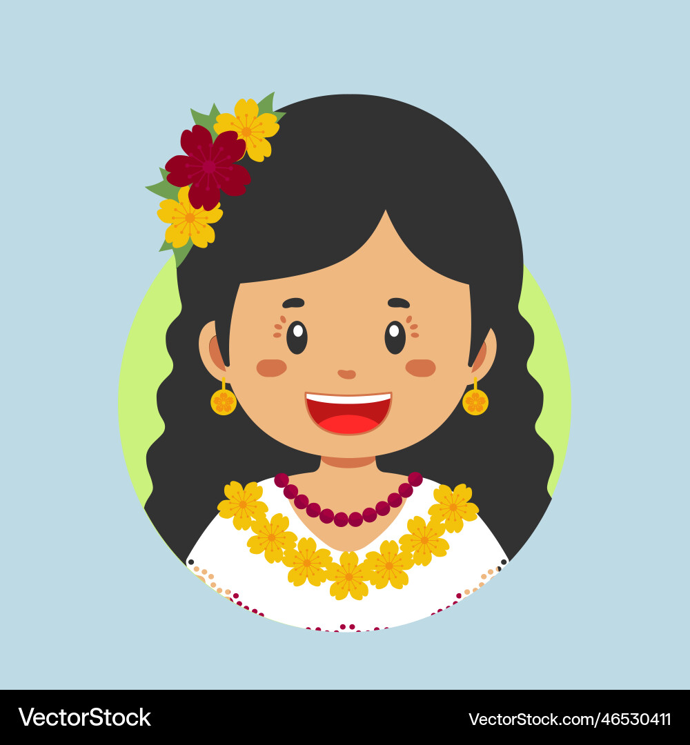 Avatar of a mexican character Royalty Free Vector Image
