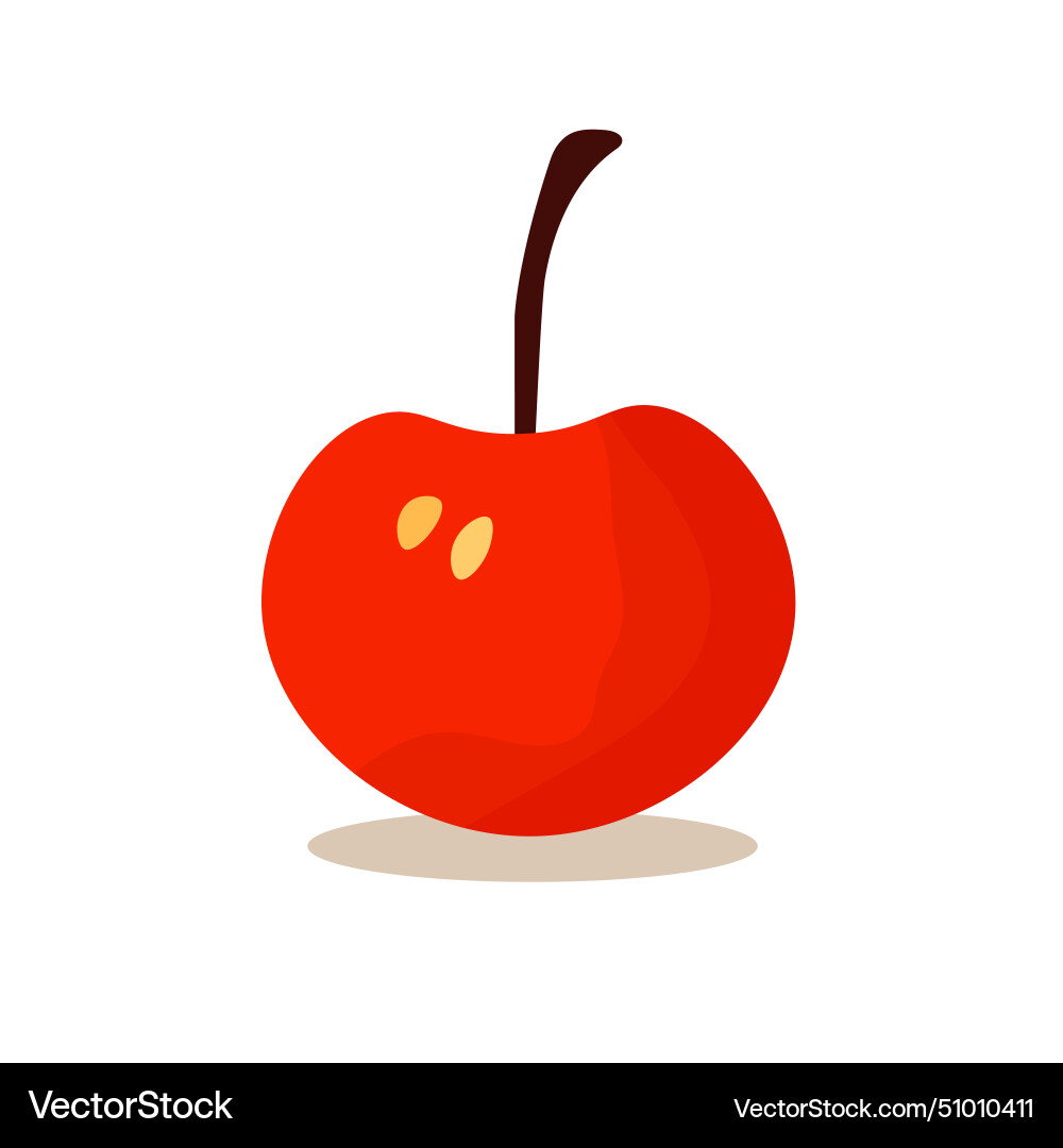 Cherry icon in flat style cartoon Royalty Free Vector Image