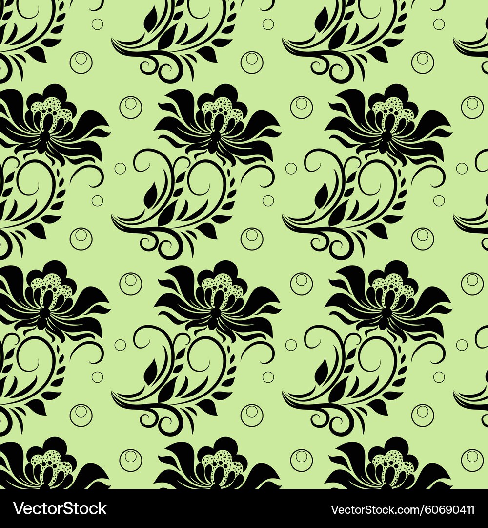 Elegant Floral Wallpaper Pattern – Royalty-Free Vector | VectorStock