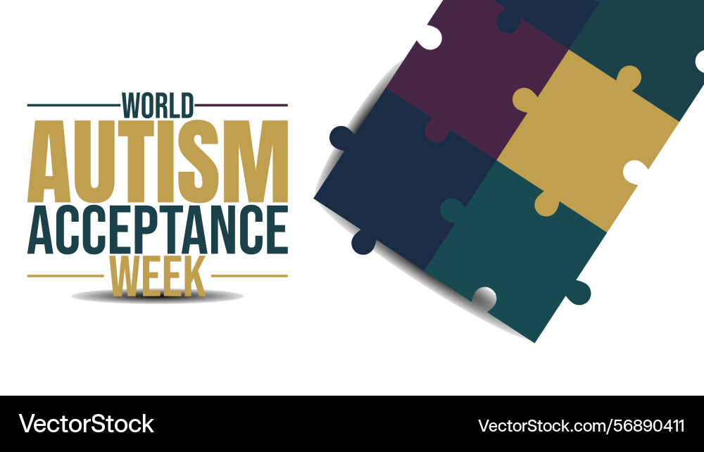 Embracing neurodiversity world autism acceptance Vector Image