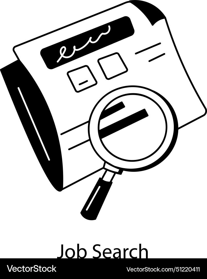 Job search Royalty Free Vector Image - VectorStock