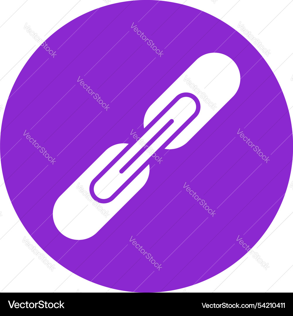 Link glyph circle icon Royalty Free Vector Image