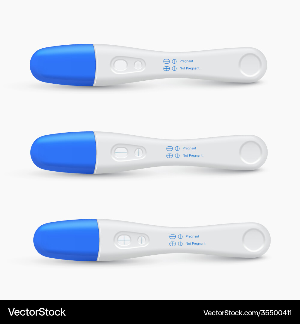 Pregnancy test for home use realistic templates Vector Image