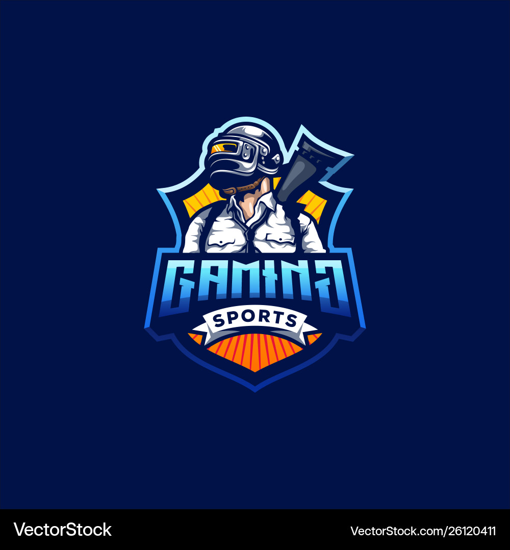 Pubg Gaming Logo Design Lizenzfreies Vektorbild