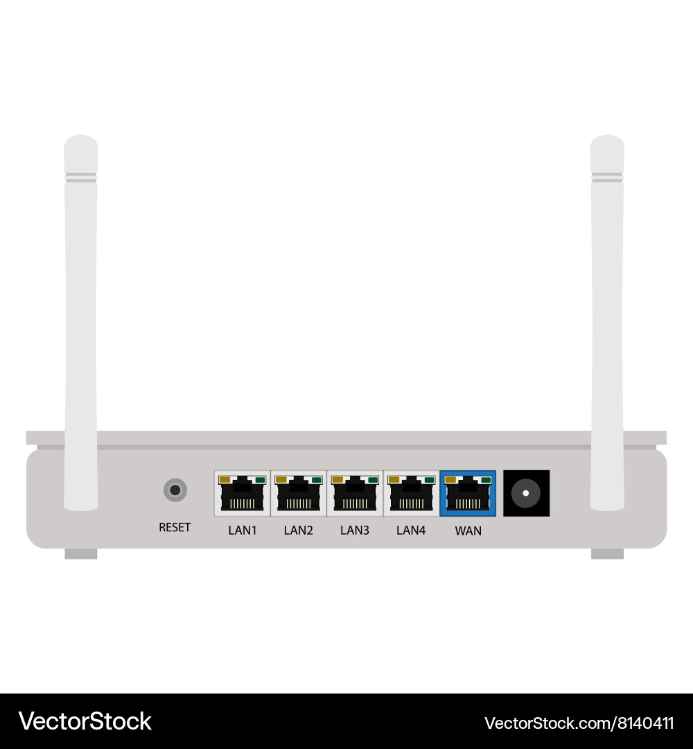 Realistic router Royalty Free Vector Image - VectorStock