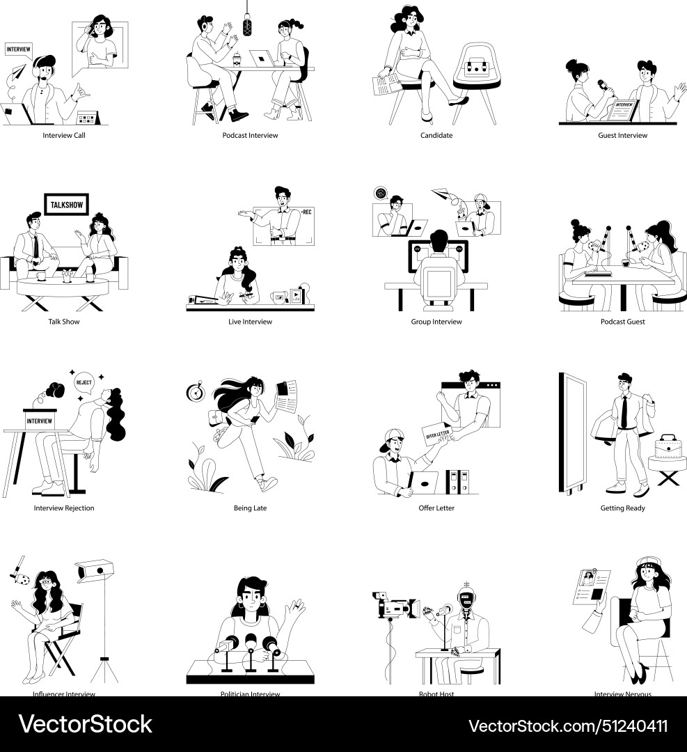 Recruitment and journalism glyph character Vector Image