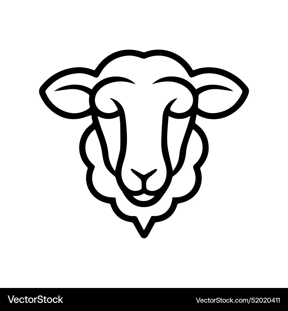 Sheep icon or modern line symbol art Royalty Free Vector