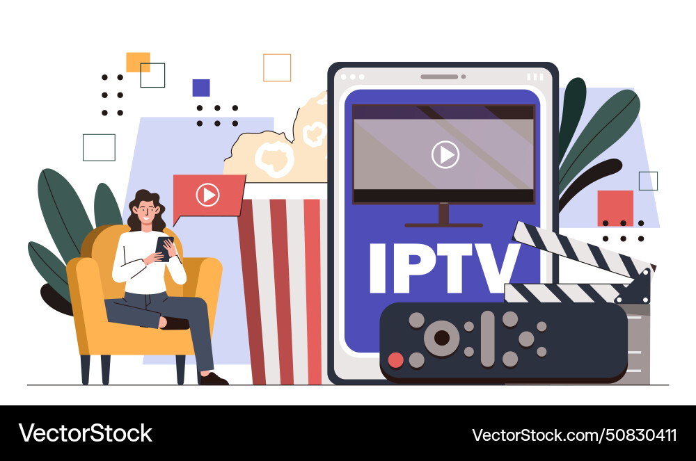 Television iptv concept Royalty Free Vector Image