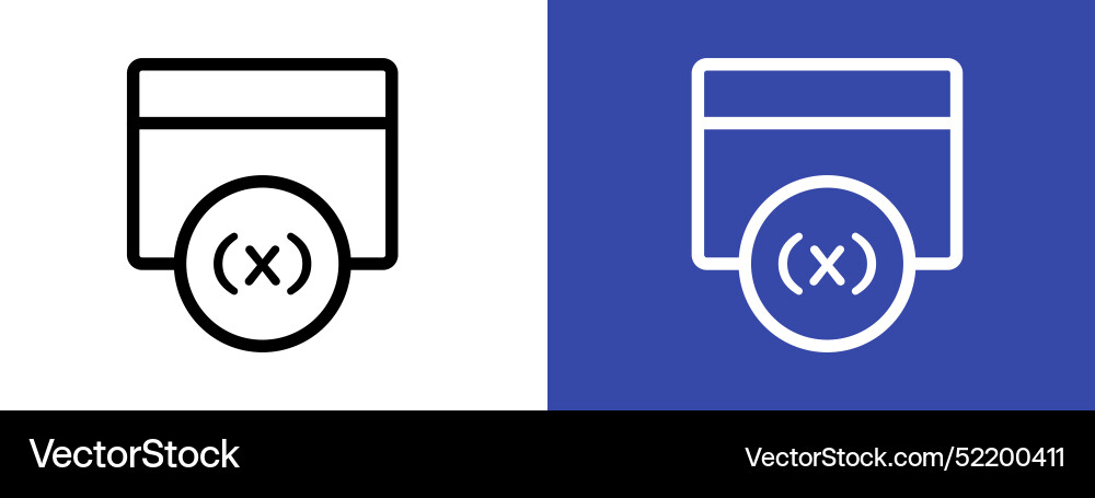 Variable symbol icon logo sign set outline Vector Image