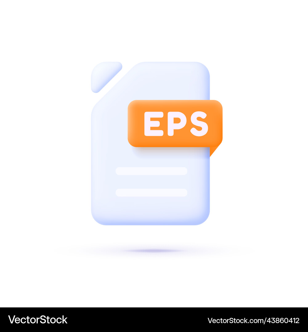 Eps file 3d icon on white background Royalty Free Vector