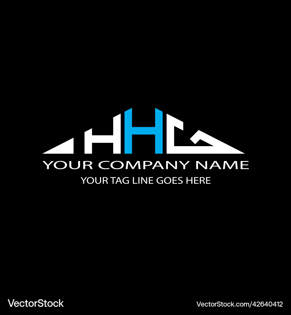 Hhg letter logo creative design with graphic Vector Image