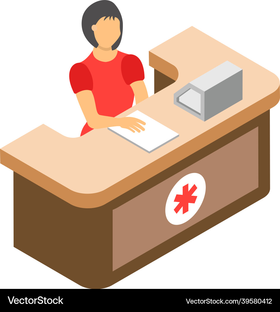 Hospital reception Royalty Free Vector Image - VectorStock