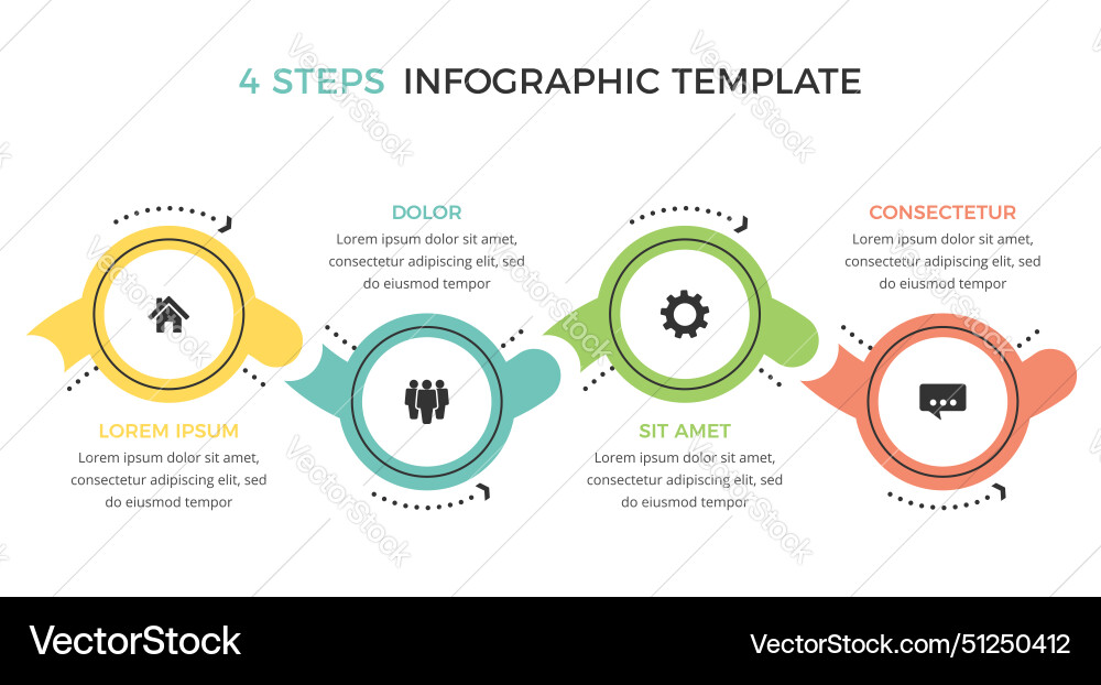 Infographic template - 4 parts Royalty Free Vector Image
