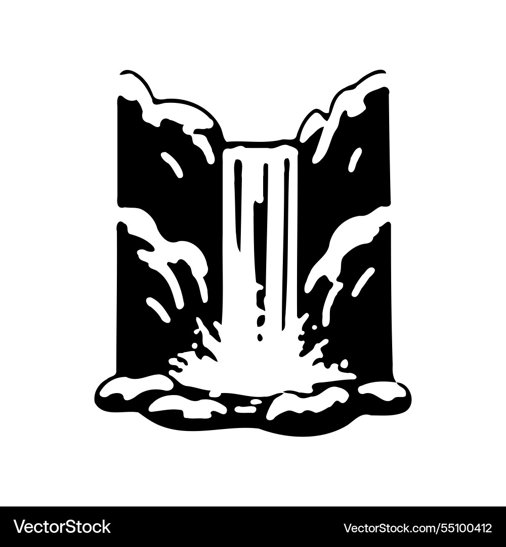 Majestic waterfall Royalty Free Vector Image - VectorStock