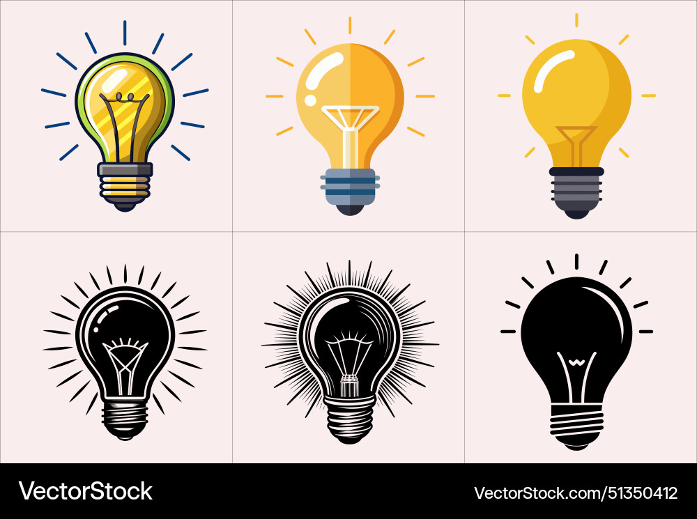 Print electric bulb Royalty Free Vector Image - VectorStock