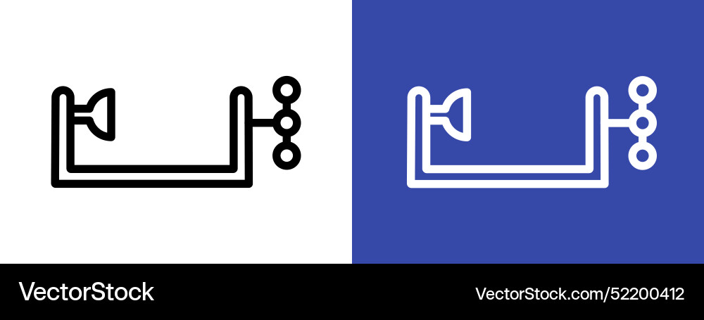 Vice clamp icon logo sign set outline Royalty Free Vector