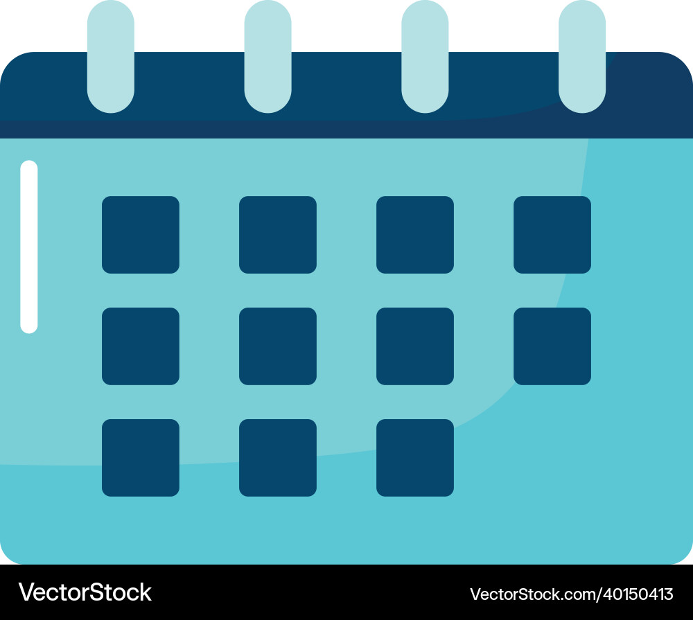 Blue calendar Royalty Free Vector Image - VectorStock