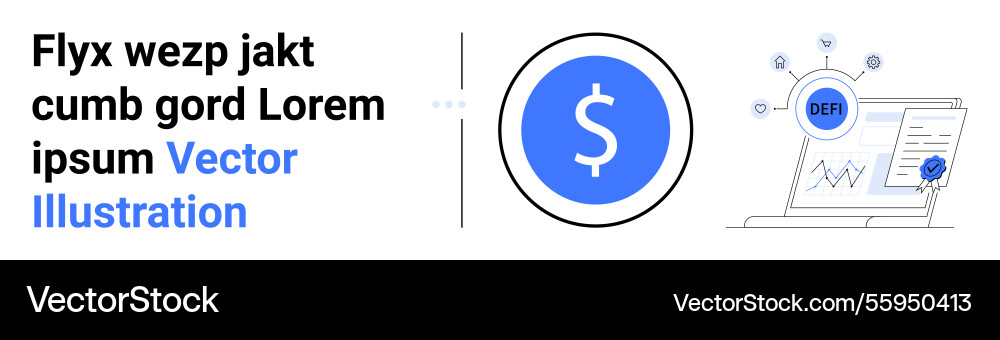 Digital finance concept with dollar sign Vector Image