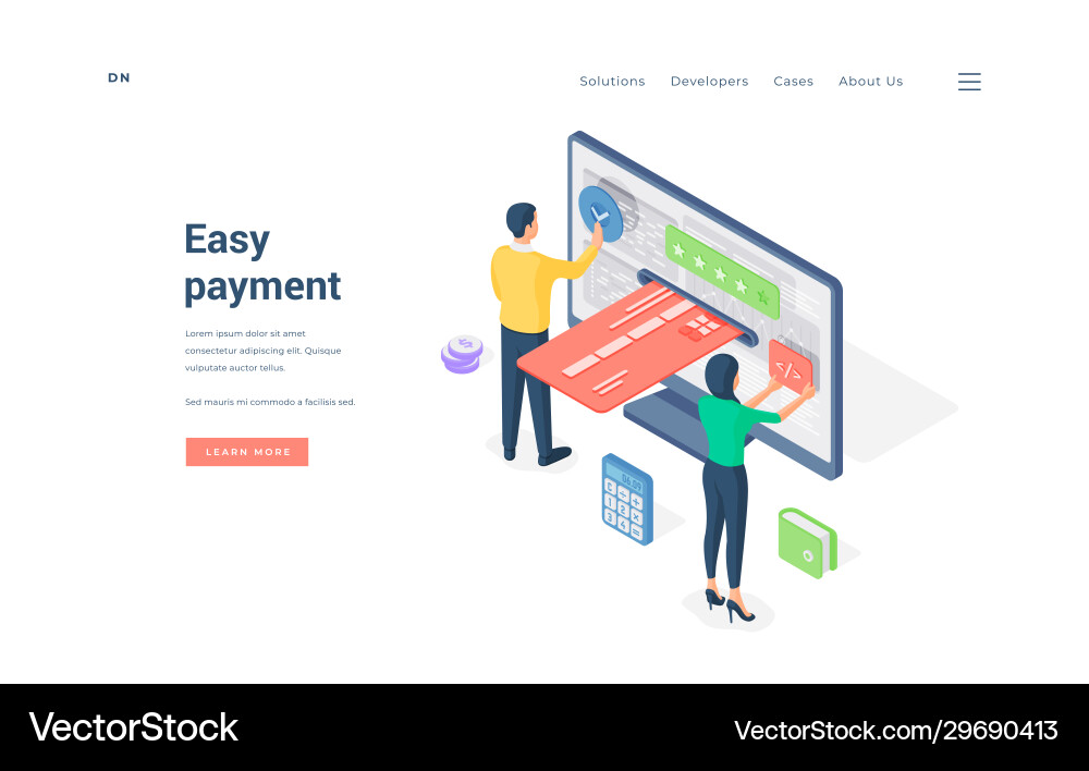 Easy Online Payment Service Royalty Free Vector Image