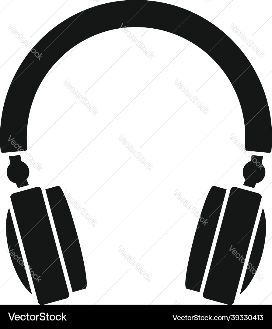 Gaming headset icon simple gamer headphone Vector Image