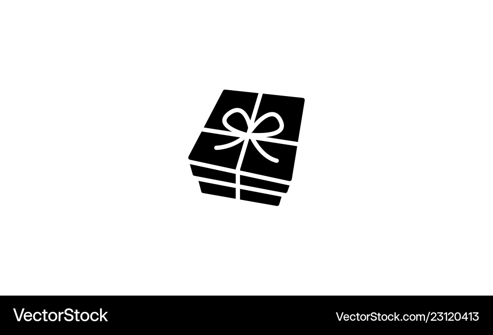 Gift box template design Royalty Free Vector Image