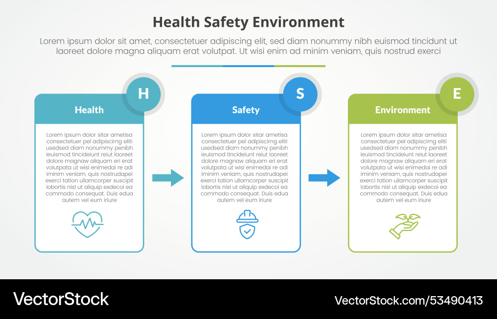 Hse Infografikkonzept für Diapräsentation Vektorbild
