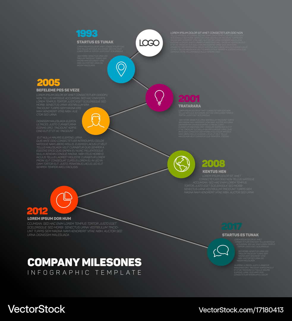 Infographic timeline report template Royalty Free Vector