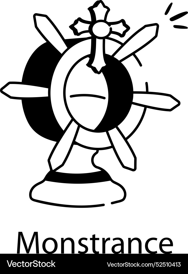 Monstrance Royalty Free Vector Image - VectorStock