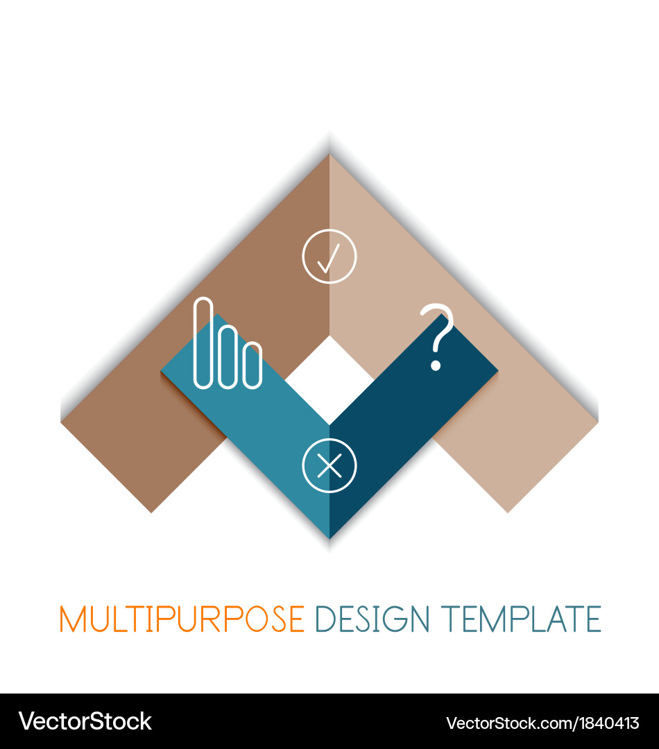 Paper geometric shape multipurpose design template