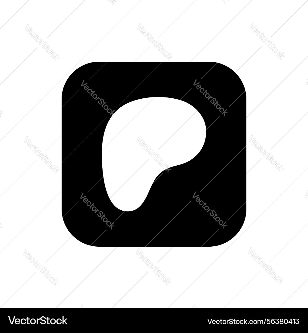 Patreon logo icon app editable svg png Royalty Free Vector