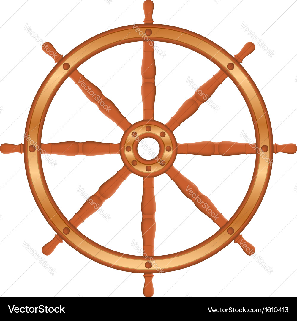 Ship wheel Royalty Free Vector Image - VectorStock