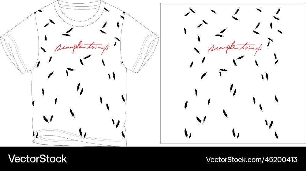 Simple things feathers Royalty Free Vector Image