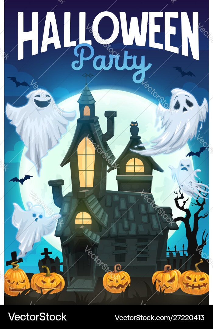 Spooky Halloween Night Royalty Free Vector Image
