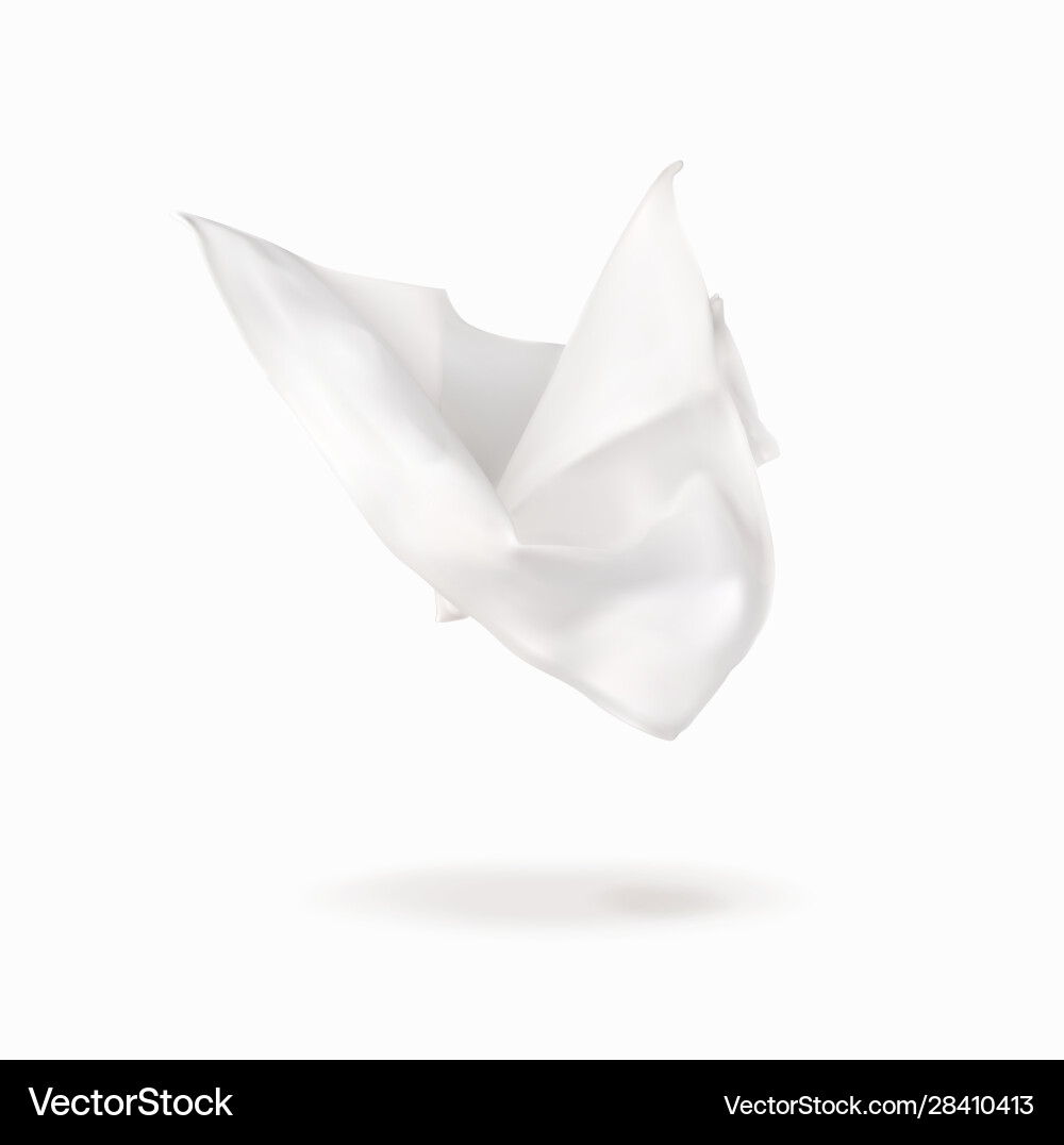 Uo white flying napkin Royalty Free Vector Image